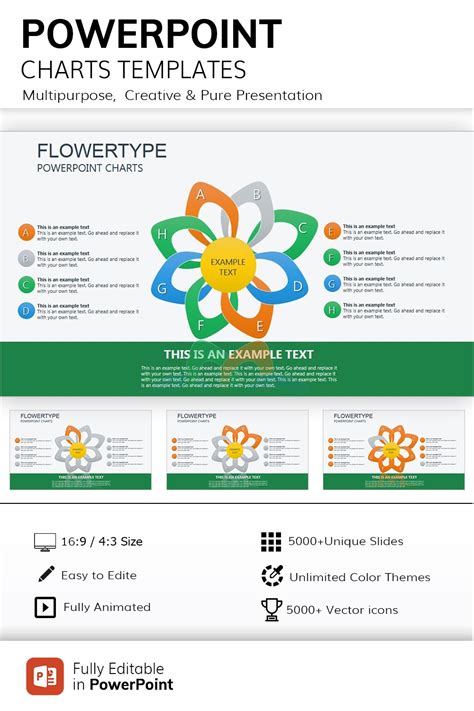Flowertype PowerPoint Charts Template Download PPTX Presentation