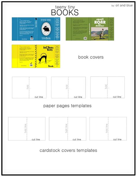 Oil And Blue Teeny Tiny Mini Books Template Free Printable Mini
