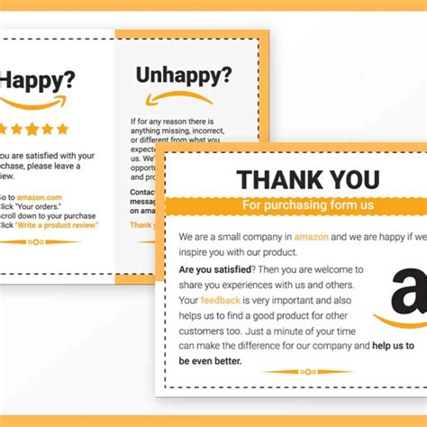 Amazon Thank You Card Design Product Insert Package Insert Artofit