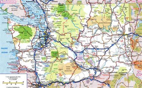 Washington State Road Map Printable Printable Map