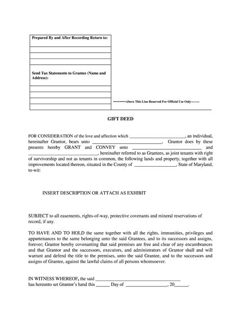 Deed Of T Template