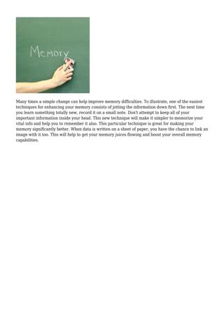 Simple Ways To Improve Your Memory PDF
