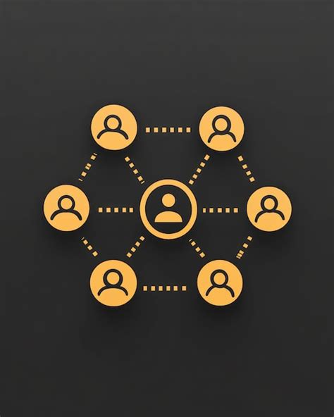 A Network Diagram Illustrates Connections Between Users And A Central