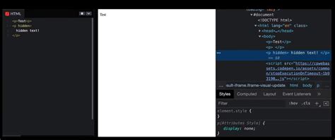Как можно скрыть элемент разметки не используя Css и Js