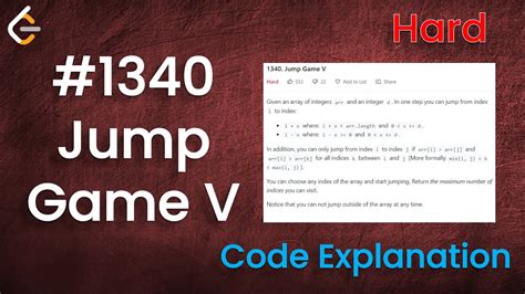Jump Game V Live Coding With Explanation Leetcode 1340 Youtube