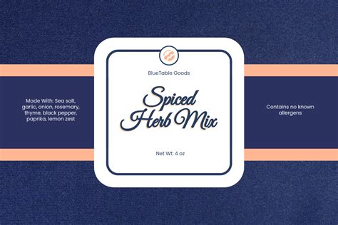 Free Food Ingredient Label Template To Edit Online