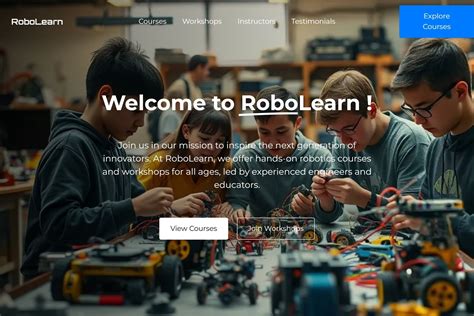 Best Robotics Course Website Template