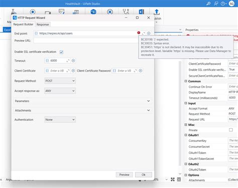 Request Errors Studio Uipath Community Forum