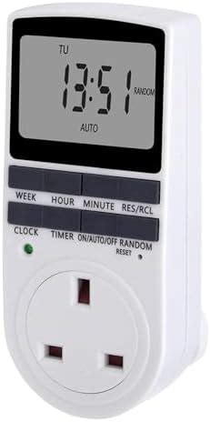 Electronic Digital Mains Timer Socket Plug In With LCD Display Hour Days Amazon Co Uk