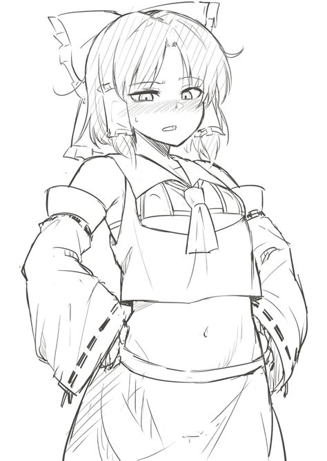 Hakurei Reimu Touhou Drawn By Baketsuya Danbooru