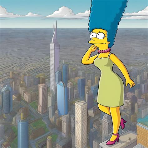 Giantess Marge Simpson By Inflationvideo On Deviantart
