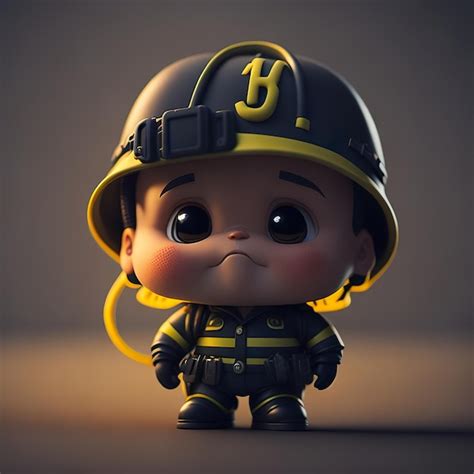Premium Ai Image A Toy Fireman With A Helmet That Saysfiremanon It