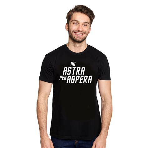 Ad Astra Per Aspera T Shirt Für Star Trek Fans Schwarz Elbenwald