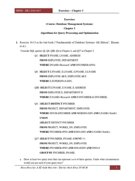 Exercises 3 Pdf Pdf Database Index Databases