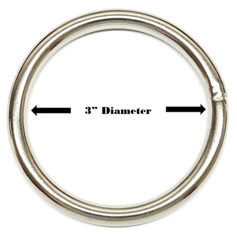 2 Pack 3 Stainless Steel Welded Ring ⋆ Hill Saddlery