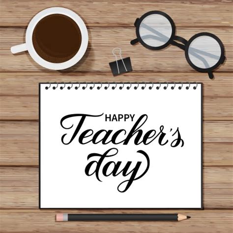 Happy Teachers Day Calligraphy Vector Images Over 1600