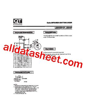 LED CF Datasheet PDF QT Optoelectronics