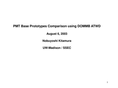 Ppt Comparison Of Dommb Analog Inputs With Different High Voltage