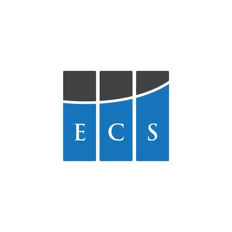 Ecs Letter Logo Design On White Background Ecs Creative Initials