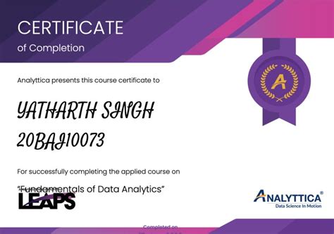 Yatharth Singh On Linkedin Dataanalytics Certification Professionaldevelopment