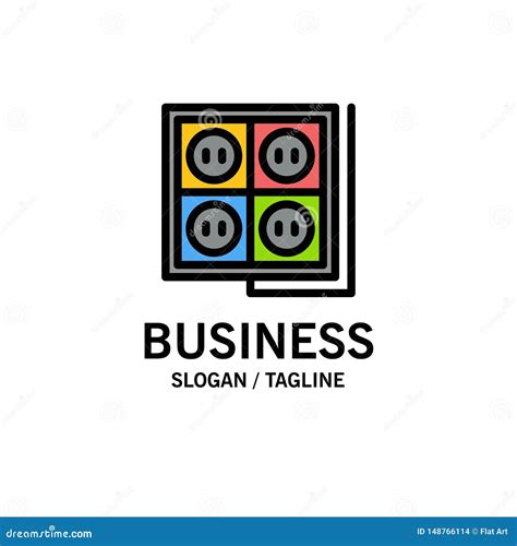 Building Construction Plug Socket Tool Business Logo Template Flat Color Stock Vector