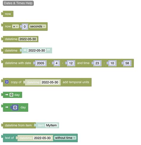 Rules Blockly Date Handling Openhab