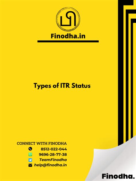 Types Of Itr Status Online Itr Efiling Financial Year 21 22 22 23 And 23 24 Ay 22 23 23 24