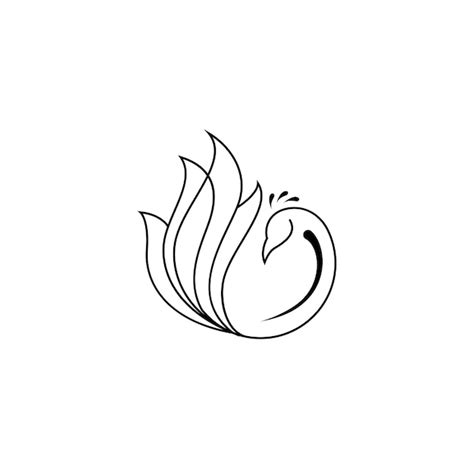 Premium Vector Peacock Line Art Logo Design