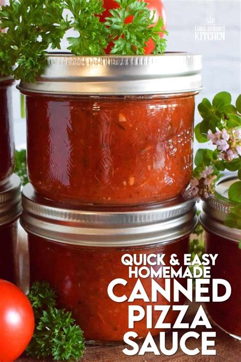 Canned Pizza Sauce Lord Byrons Kitchen Homemade Pizza Sauce Canned