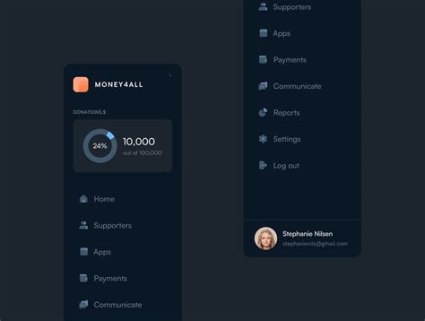 Dashboard Navigation Bar Template Side Bar Navigation Menu For A