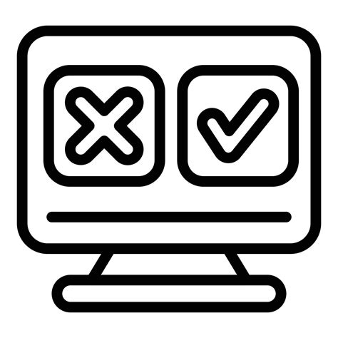 Media Online Survey Icon Outline Style 15890286 Vector Art At Vecteezy