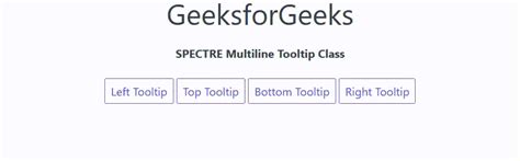 Spectre Multiline Tooltips Geeksforgeeks