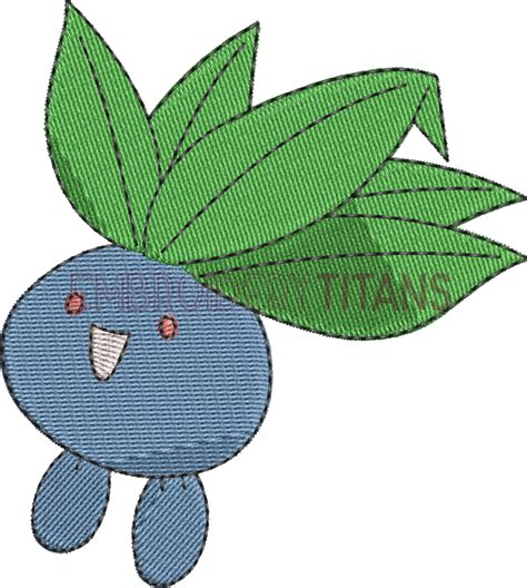 Oddish Pokemon Free Machine Embroidery Design Download In Pes Jef Vp3
