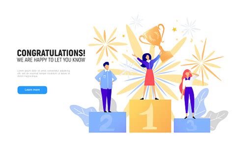 첫번째 장소 우승자 상입니다 상금과 함께 연단에 서 챔피언입니다 여자 승리 개념입니다 성공 벡터 일러스트 레이 션 여자에 대한 스톡 벡터 아트 및 기타 이미지 Istock