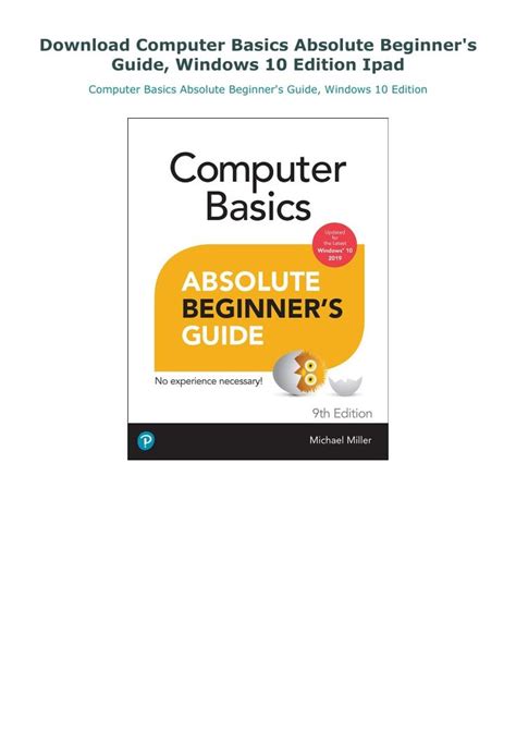 download computer basics absolute beginner s guide windows 10 edition