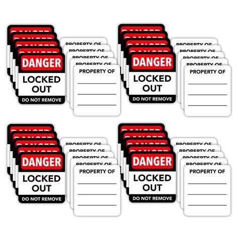 English Padlock Labels 20 Pack Lockout Labels Tradesafe