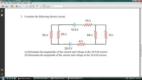 Solved Consider The Following Electric Circuit Determine