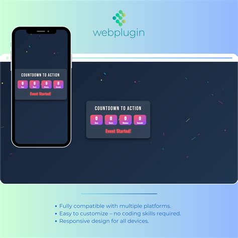 Professional Countdown Timer With Confetti Effect For Sales Events Easy Website Integration