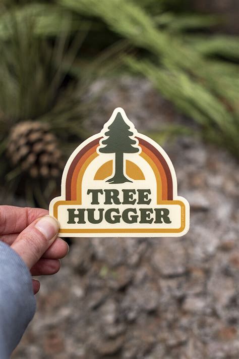 Tree Hugger Sticker Whimsical Stickers Pins Oracle Cards