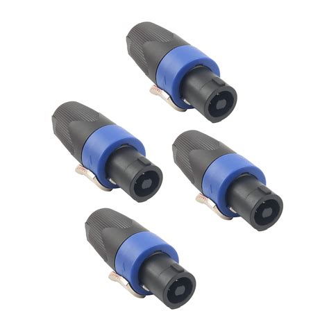Buy Devinal Professional Speaker Adapter Connectors 4 Pole Speaker Plug Twist Lock Compatible