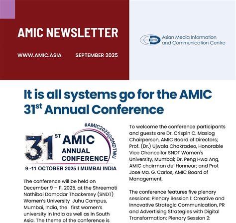 Amic Newsletters Asian Media Information And Communication Centre