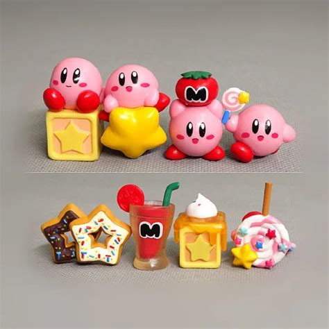 4 8pcs Anime Games Kirby Action Figures Toys Kirby Plush