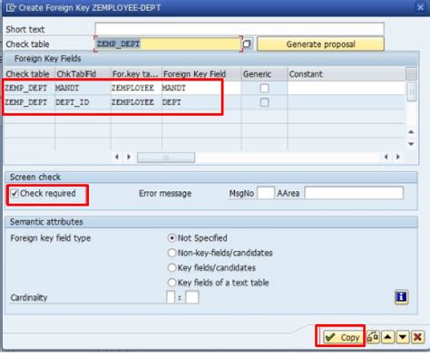 foreign keys in sap abap