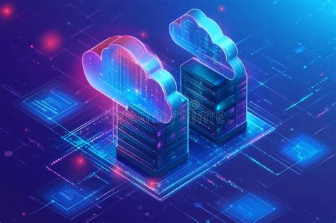 Concept Of Cloud Server Storage And Data Stock Image Image Of