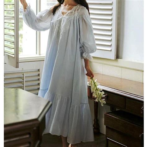 Cotton White Victorian Nightgown Vintage Nightgown Beautiful Lace