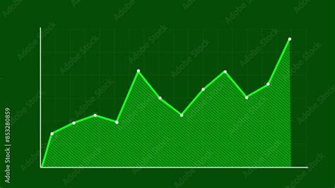 Market Recovery Concept Successful Growth Trend Green Line Graph Going