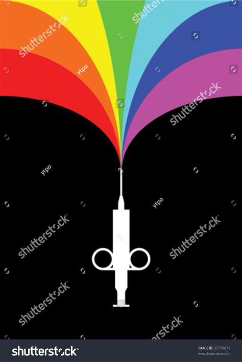Rainbow Injection Solid Colors Stock Vector Royalty Free 33770671