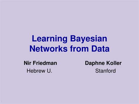 Ppt Learning Bayesian Networks From Data Powerpoint Presentation