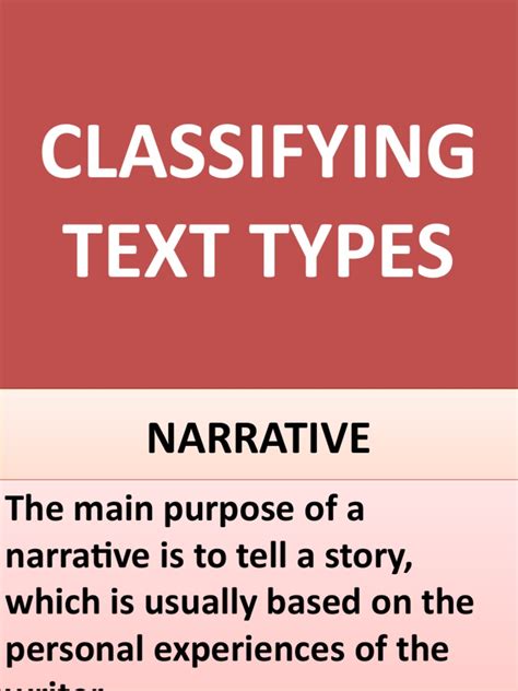 Classifying Text Types Pdf