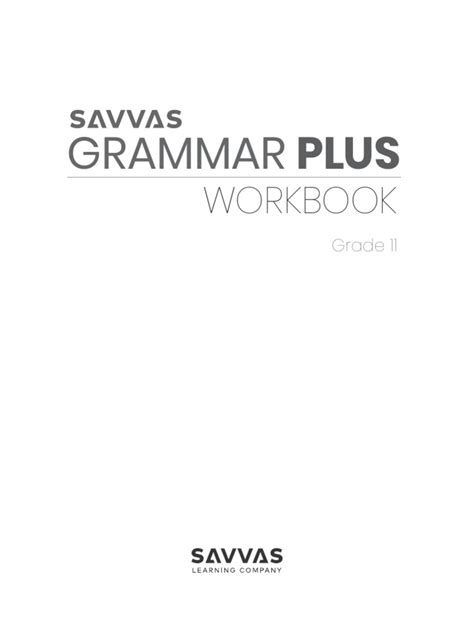 Grammar Workbook G11 Pdf Part Of Speech Adverb